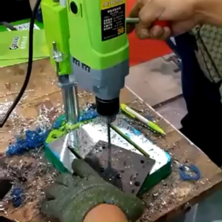 Bench drill small 220V industrial drilling machine micro mini household multi-function drilling ...