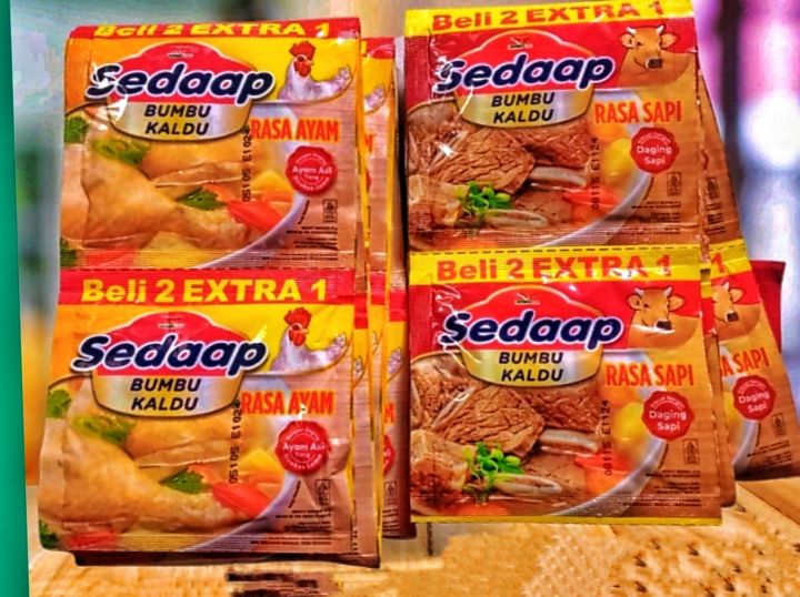 BUMBU KALDU SEDAAP RASA AYAM DAN SAPI 9 GRAM 1RENCENG ISI 18PCS ...