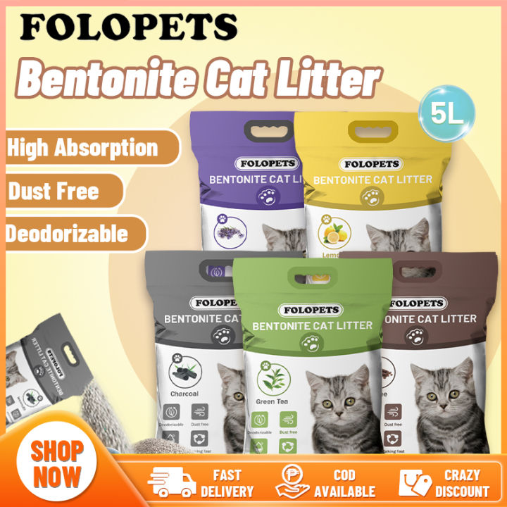 5L Bentonite Cat Litter Sand Clumping Highly Absorbent Mixed Cat Litter ...