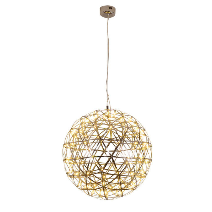 Modern Spark Ball LED Pendant Lights Ceiling Chandelier Stainless Steel ...