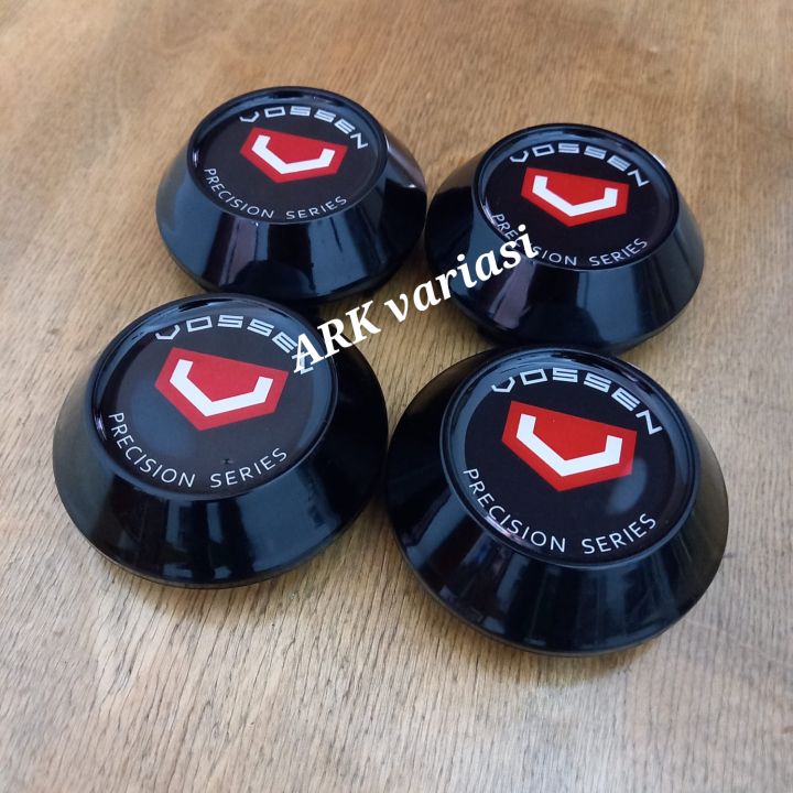 dop velg dop roda tutup velg racing VOSSEN kerucut hitam diameter 6.8 ...