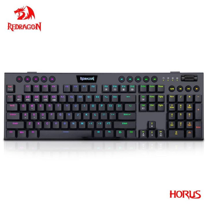 REDRAGON Horus K618 RGB support Bluetooth 5.0 wireless USB 2.4G 3 mode ...