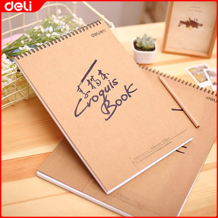 Deli A4/16K/8K Sketchbook Thick Paper Sketchbook Spiral Art School ...