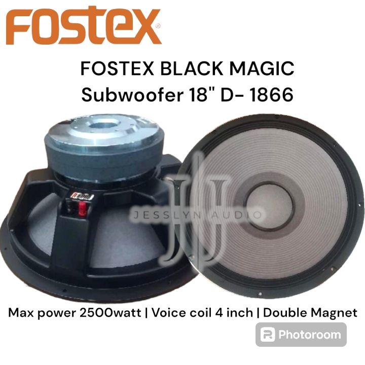 Speaker Fostex 18 inch D - 1866 Black Magic double magnet 2500 Watt ...