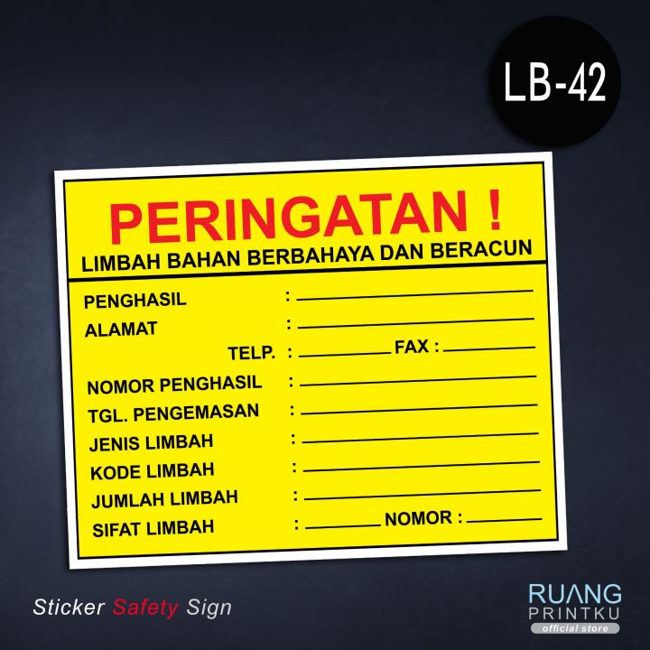 Stiker Label Limbah B3 Bahan Berbahaya Dan Beracun | Lazada Indonesia