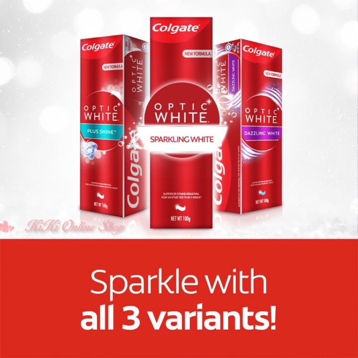 Colgate Optic White Sparkling White Whitening Toothpaste 100g | Lazada