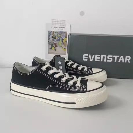 Evenstar High Top Canvas Shoes Unisex Low Cut Classic Retro Casual ...