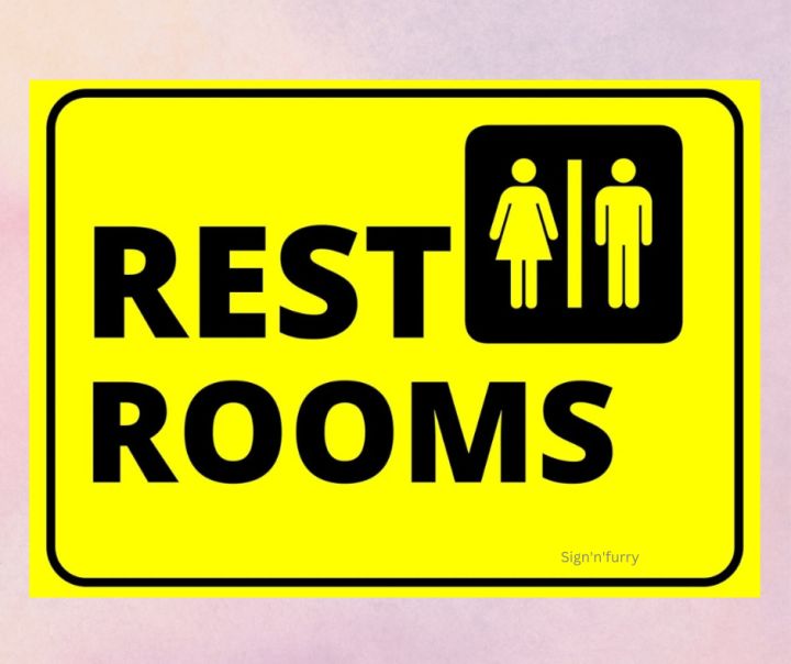 Signage Rest Rooms | Lazada PH