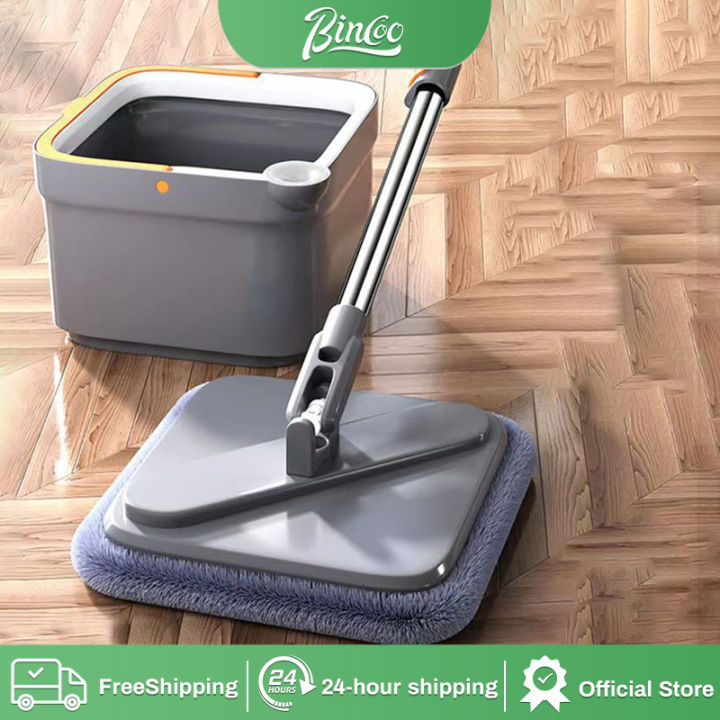 Bincoo Mop for Floor Cleaning Mop Spin Mop with Squeezer Heavy Duty 360 ...