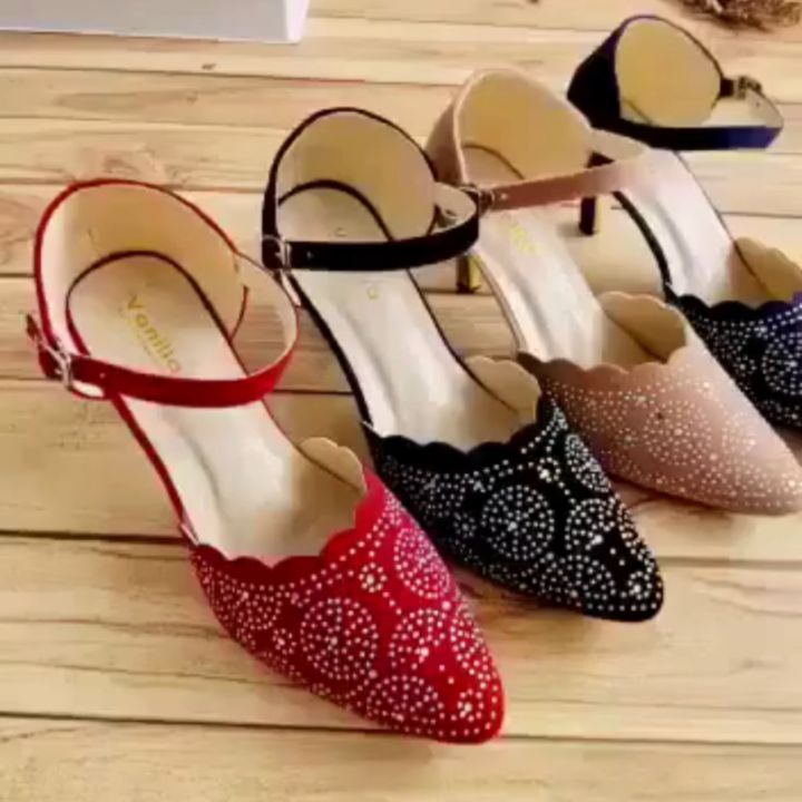 Sepatu High Heels Wanita Cantik Elegan Heals Korea 7 cm Kondangan ...