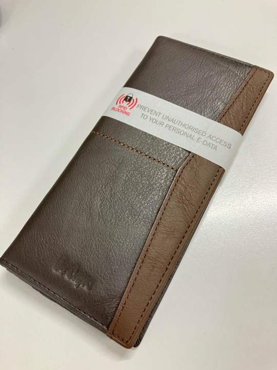 Lee Cooper genuine leather men long wallet **RFID** YLW241.G2 18 ...