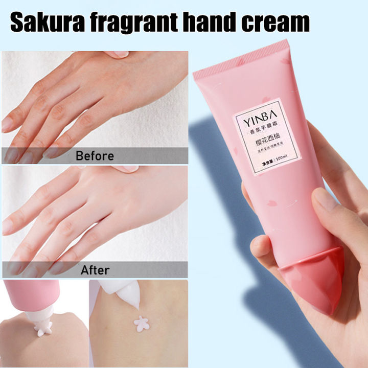 100ml Sakura Fragrance Hand Cream Soothing Repair Damaged Skin ...