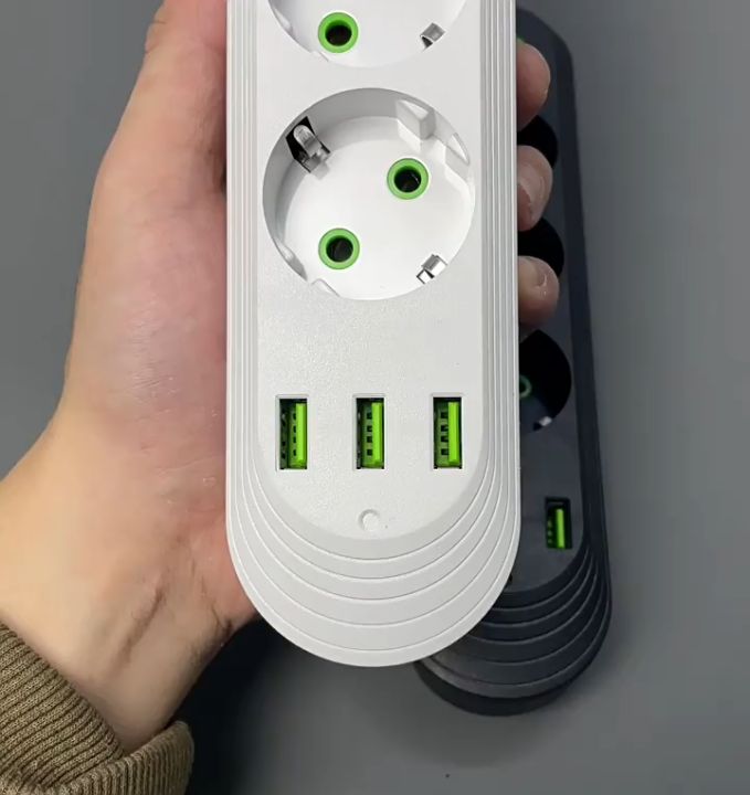 Alat listrik rumah tangga Stop Kontak USB 丨2500W 2 Meter Power Socket ...