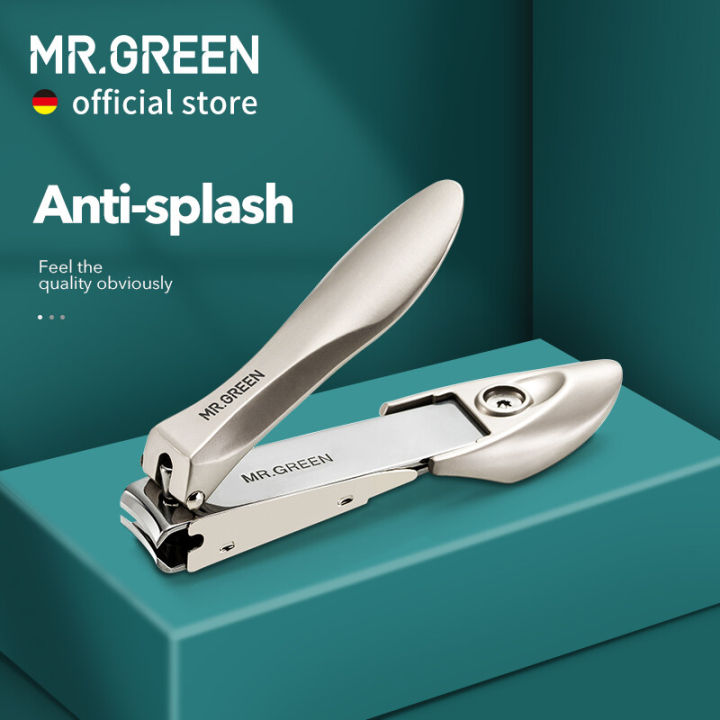 MR.GREEN Anti Splash Nail Clippers Stainless Steel Fingernail Cutter ...