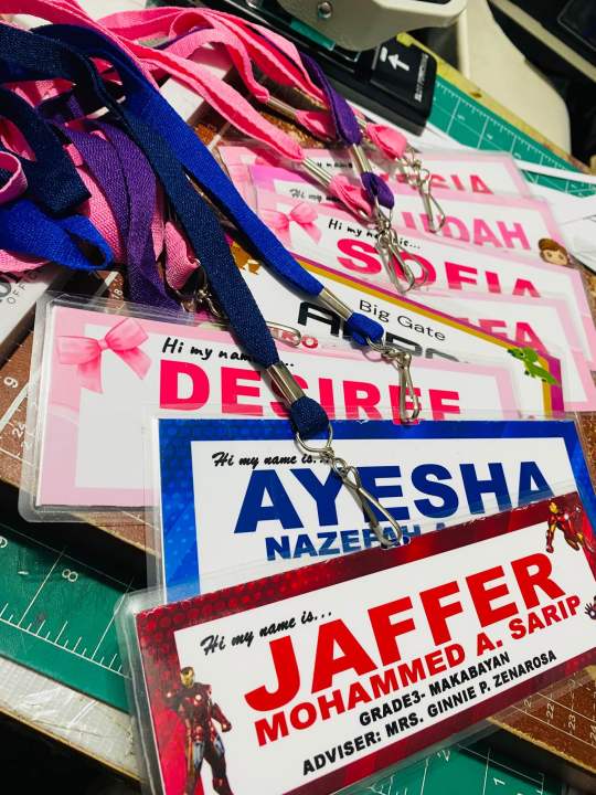 Big name tag Back to back with lace | Lazada PH
