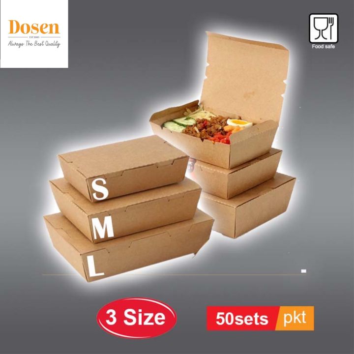 BIG TREE Paper Lunch Box | Bekas Makanan | Kertas Kotak Nasi - 【3 Size ...