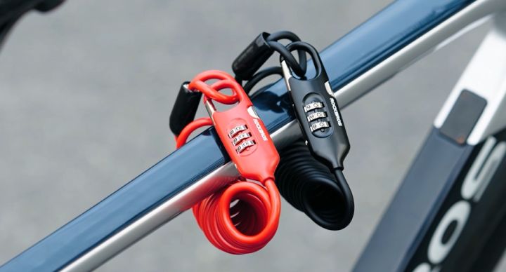 ROCKRBOS Bicycle Lock Anti Theft 1.8M Portable Steel Password Cable ...