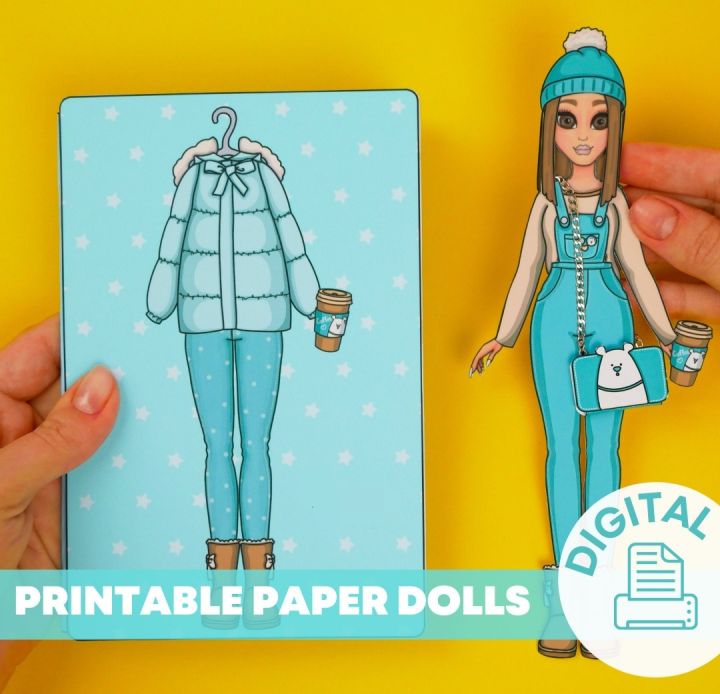 PaperDolls BLUE CLOTHES (POSTED PHOTOS ARE THE FINISHED PRODUCT ...