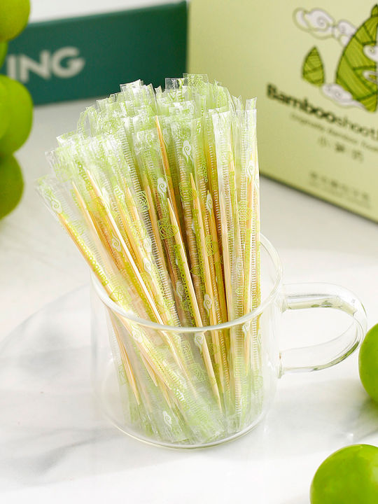 High-End Disposable Bamboo Toothpicks 2000 Sticks Individually Wrapped ...