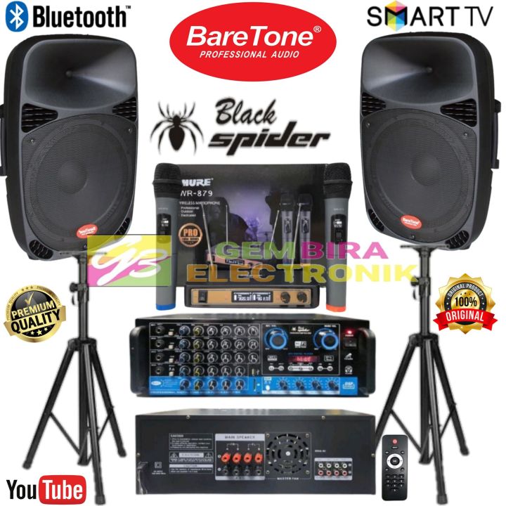 Paket karaoke Baretone 15 inch bluetooth original sound system | Lazada ...