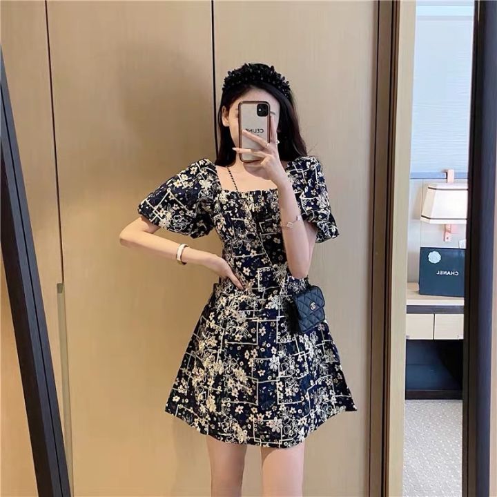 Female Summer Socialite Temperament Show Slim French Floral Dress ...