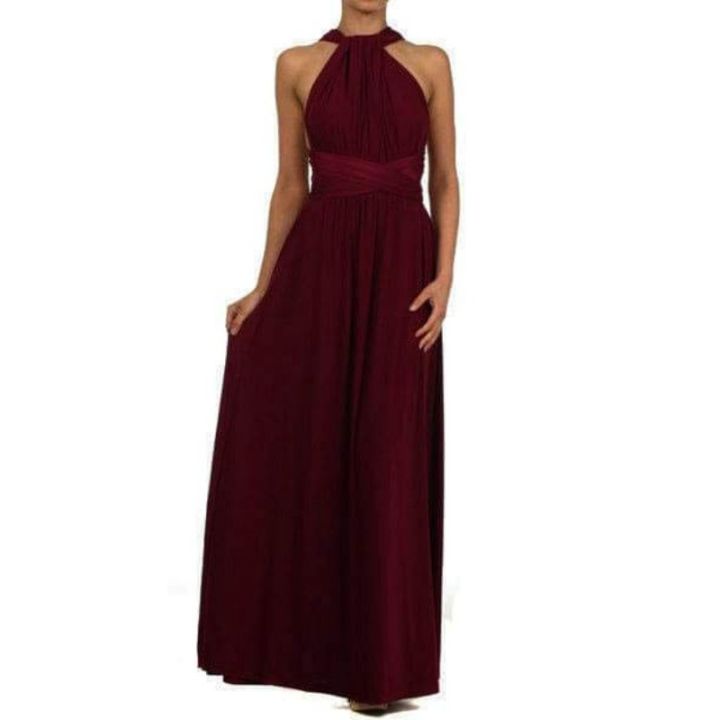maroon infinity dress with tube | Lazada PH