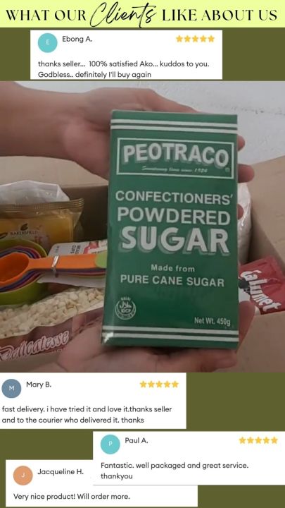 PEOTRACO Confectioner's Powdered Sugar 450g | Lazada PH