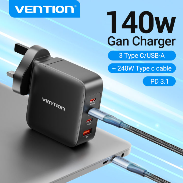Vention 140W GaN Charger Fast Charging station PD3.1 multi port for ...