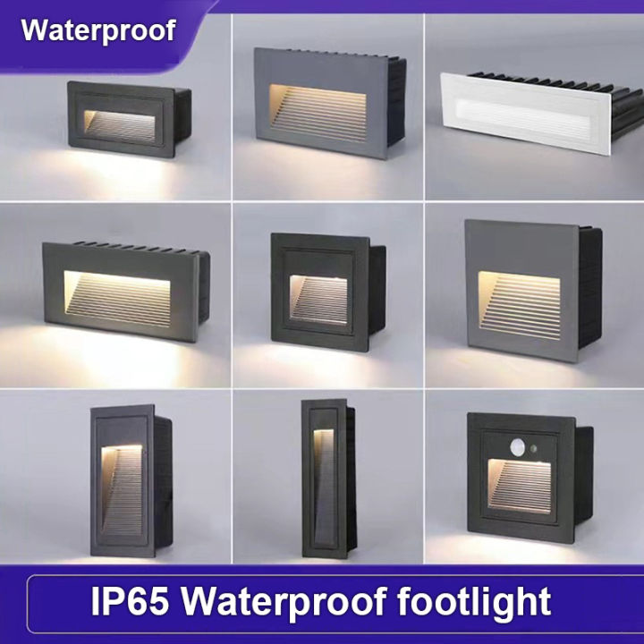 Outdoor Waterproof IP65 footlight Lighting Recessed Wall Lamp LED ...