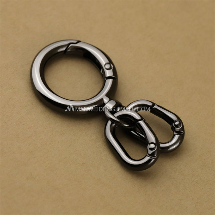 Simplified Silver Black Zinc Alloy Car Key Ring Waist Hanging Buckle ...