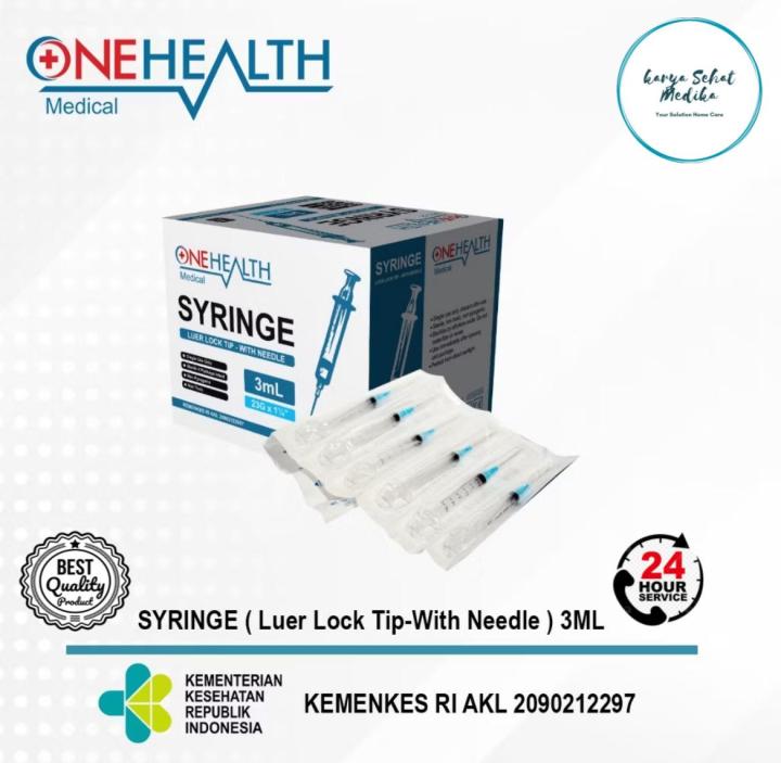 Syringe 3 Ml Onehealth / Spuit 3 Cc / Spoit 3 cc / Jarum Suntik 3 Cc ...
