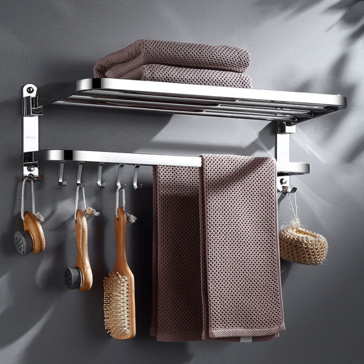 Premium Stainless Steel Towel Bar Wall Mounted Rack Bathroom Towel Rack ...
