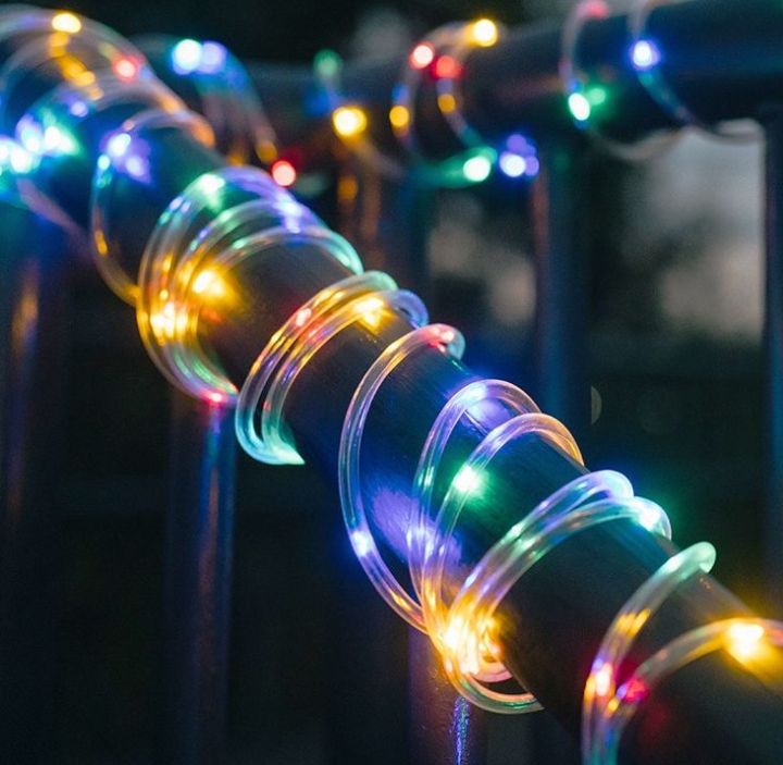 solar christmas lights outdoor rope christmas lights solar power ...