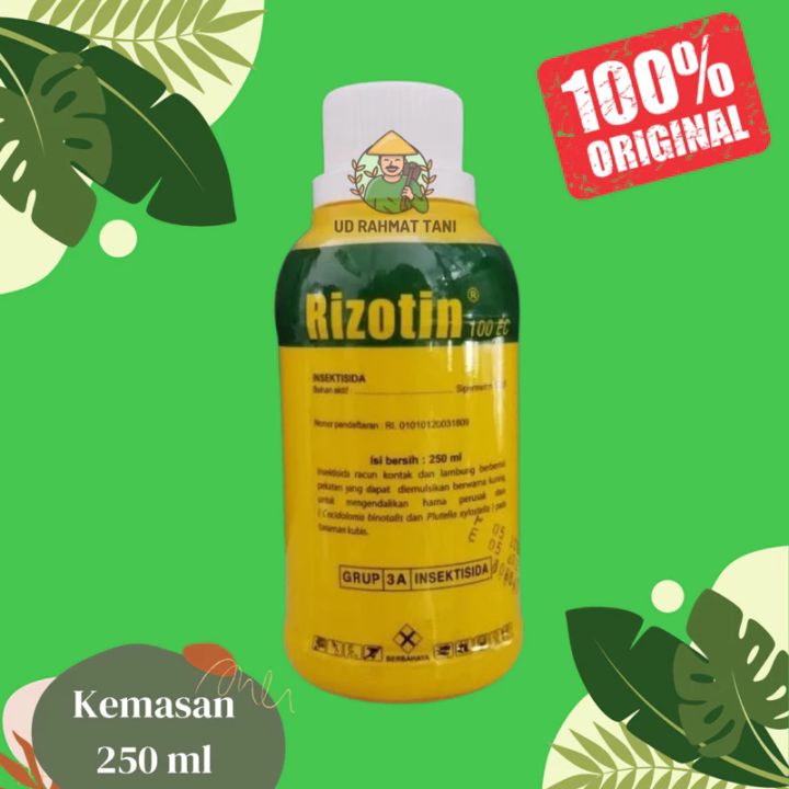 Insektisida Rizotin 100EC 250ml (Pembasmi hama Perusak daun, Ulat ...
