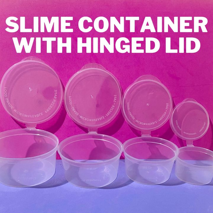 1 Piece Slime Container with Hinged Lid Cover | Lazada PH