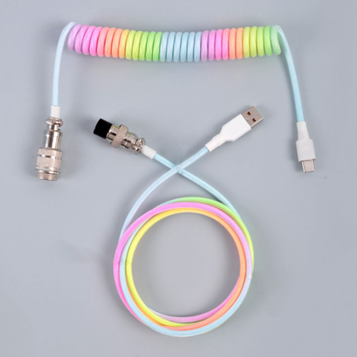 Magical Type-C USB Keyboard TypeC USB Cable Mechanical Keyboard Coiled ...