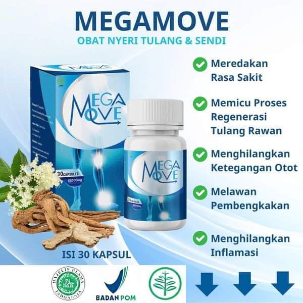 Megamove Obat Herbal Mengatasi Nyeri Tulang, Sendi, Saraf Kejepit, Asam Urat, Nyeri Otot ...
