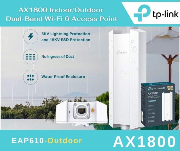 [ มีของพร้อมส่ง 🔥🔥] TP-Link EAP610-Outdoor AX1800 Indoor/Outdoor Dual ...