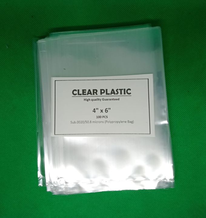 4x6" clear PP plastic for packaging (100pcs/pack) sub025 Makapal ...