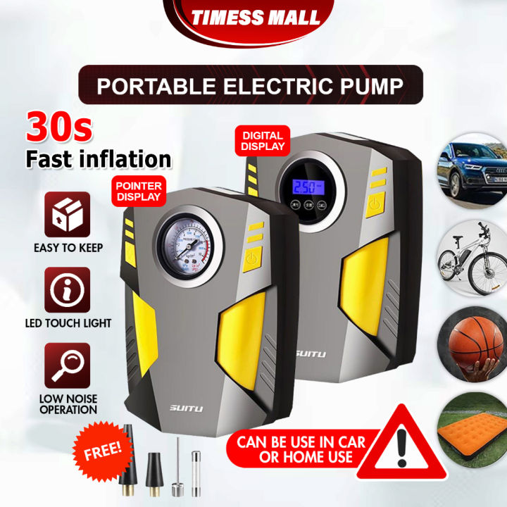 12V Portable Tyre Inflator Digital Portable Car Tire Inflator Pump Air ...