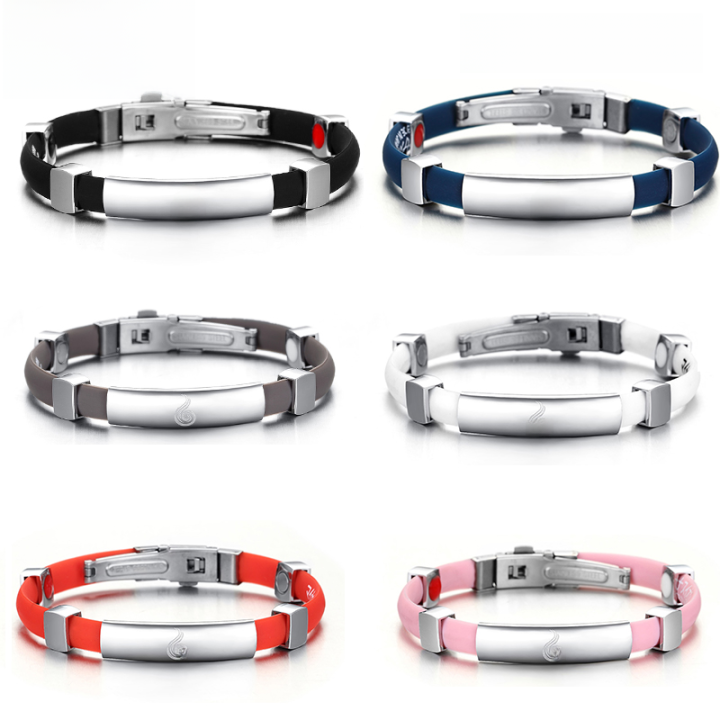Energy Silicone Wristband Sport Bracelet Anti-Static Unisex Removes ...