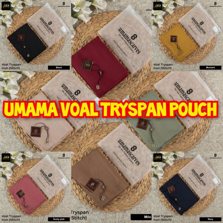 Jilbab Terbaru Umama Scarves Voal Tryspan Tepi Laser Cut LC Logo S ...
