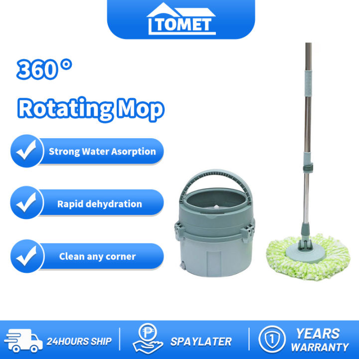 Tomet Spin Mop With Bucket Set Floor Mop With Spinner Tornado Falt ...