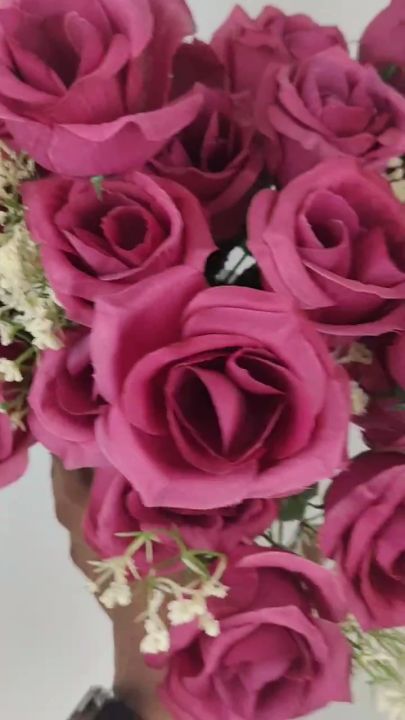 Bunga Rose Tropis Cabang 5 Artificial Premium - Mawar Kuncup Kain Bahan ...