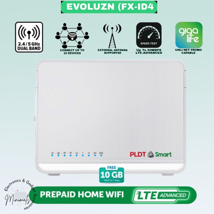 NEW! PLDT Prepaid Wifi CAT 6 EVOLUZN FX-ID4 (No Monthly Fees ...