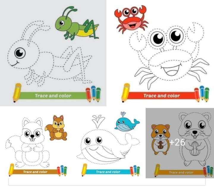 Tracing And Pencil Control Activity with Coloring Worksheets for ...