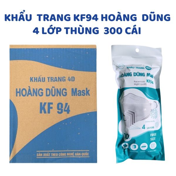 1 thùng 200 cái khẩu trang kf94 HOÀNG DŨNG...10 gói 100 cái.. 20 gói 200 cái | Lazada.vn