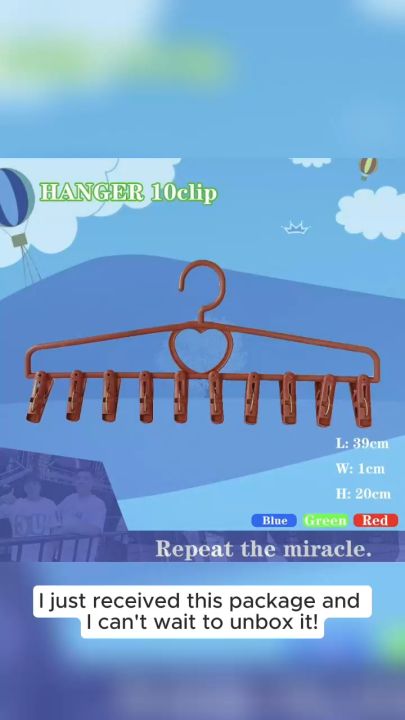 SJM MALL-[6 And 12 PCS] 10 CILPS LAUNDRY HANGER,PLAIN CLOTHES HANGER ...