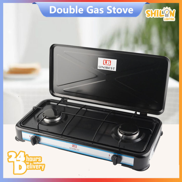 Gas Cooktop 2 Burner Steel Stove Double Burners Heavy Duty Burner Gas ...