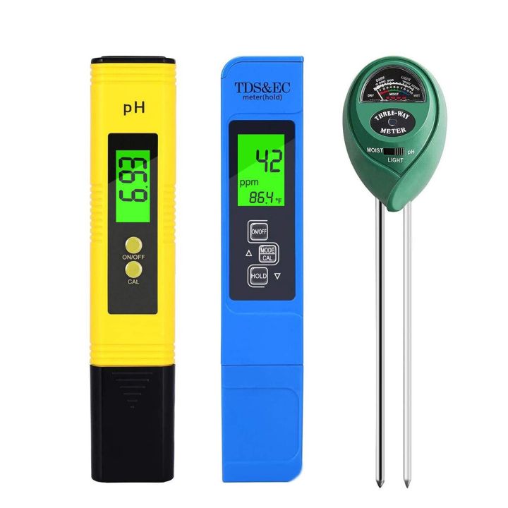 Soil PH Meter Tester TDS PPM Meter PH Moisture Meter Temperature ...